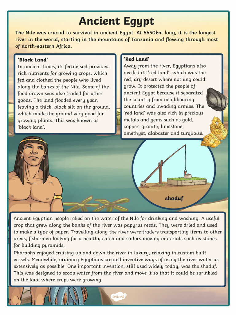 Ancient Egypt Comprehension Activity | PDF | Ancient Egypt | Nile