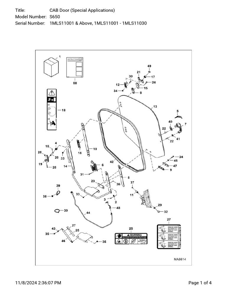 CAB Door (Special Applications)_S650 | PDF | Screw | Door