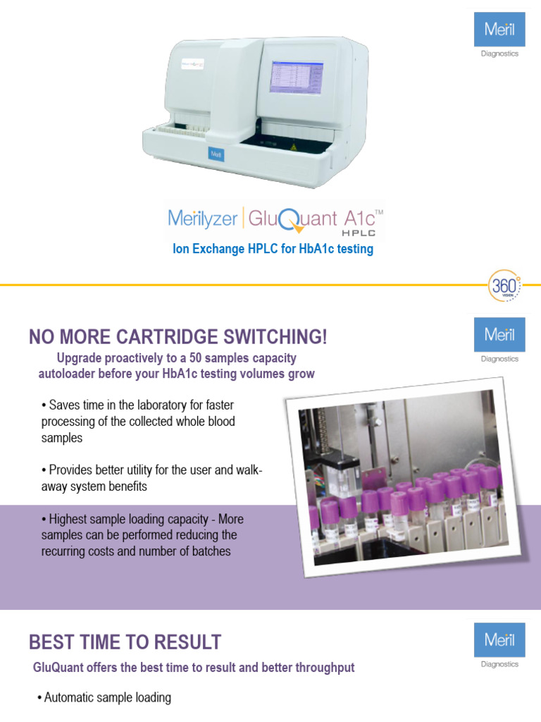 Meril HbA1c Analyzer: HPLC Testing Benefits | PDF | Glycated Hemoglobin ...