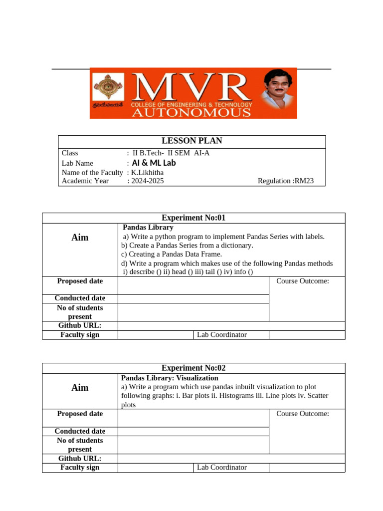 AI& ML LAB TLP (AI A) | PDF | Statistical Classification | Applied ... AI& ML LAB TLP (AI A) | PDF | Statistical Classification | Applied ...