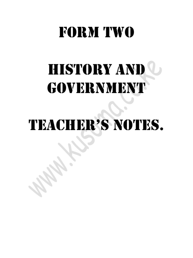 History Notes Form 2 (1) | PDF | Money | Slavery
