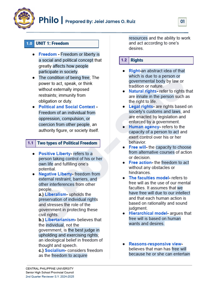 PHILO-Q2 | PDF | Suffering | Free Will