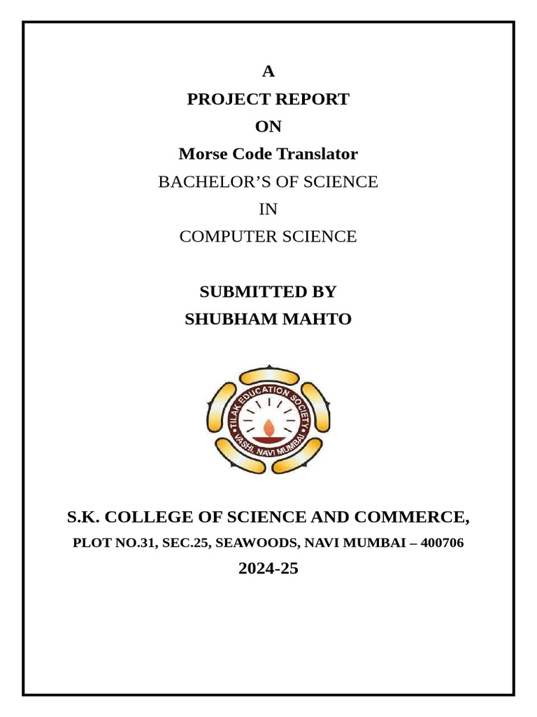 Morse Code 1 | PDF | Character Encoding | Python (Programming Language)