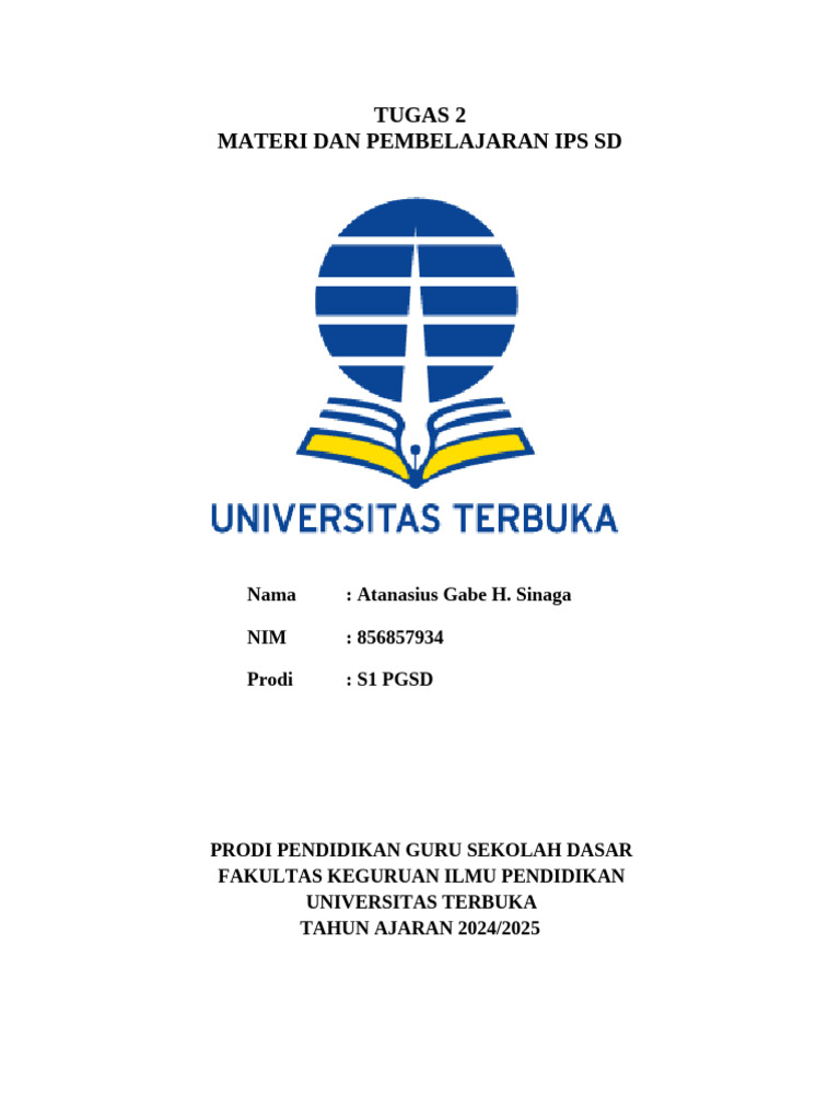 Tugas 2 Materi Dan Pembelajaran IPS SD | PDF