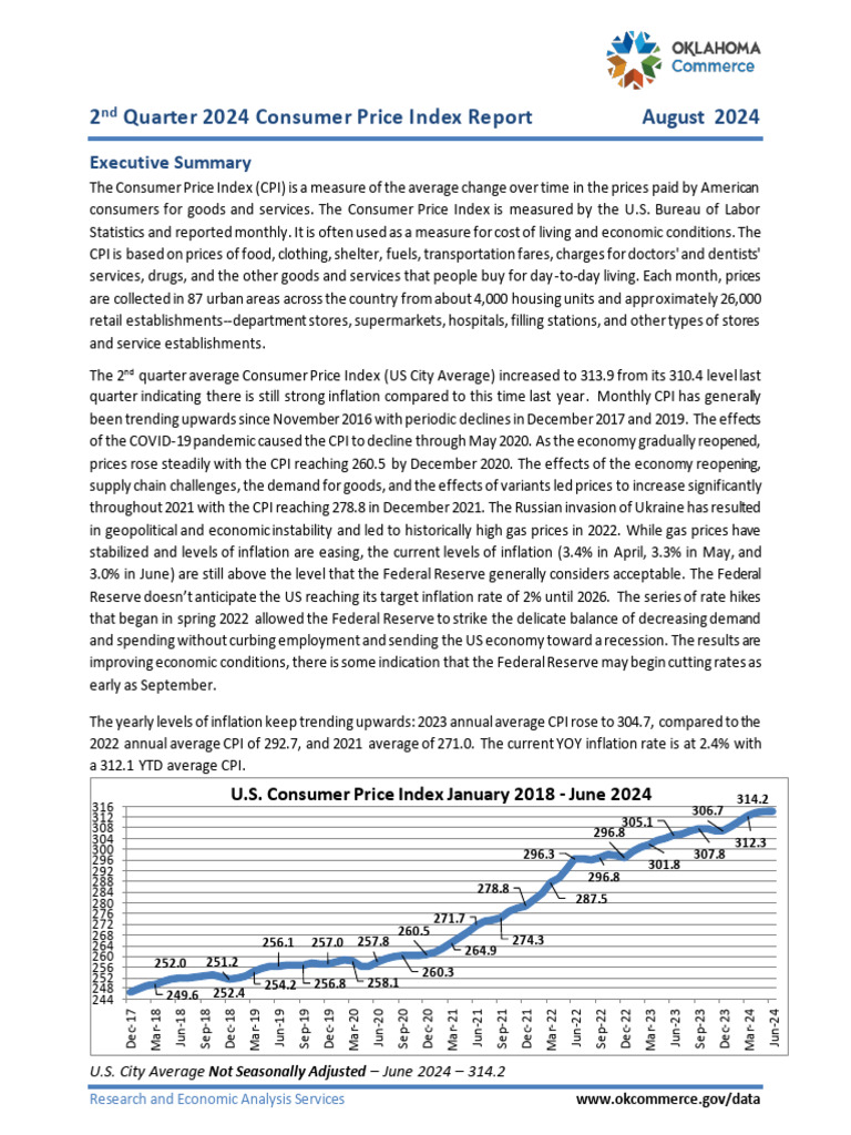 Consumer Price Index Report 2nd Quarter 2024 | PDF | Cost Of Living ...