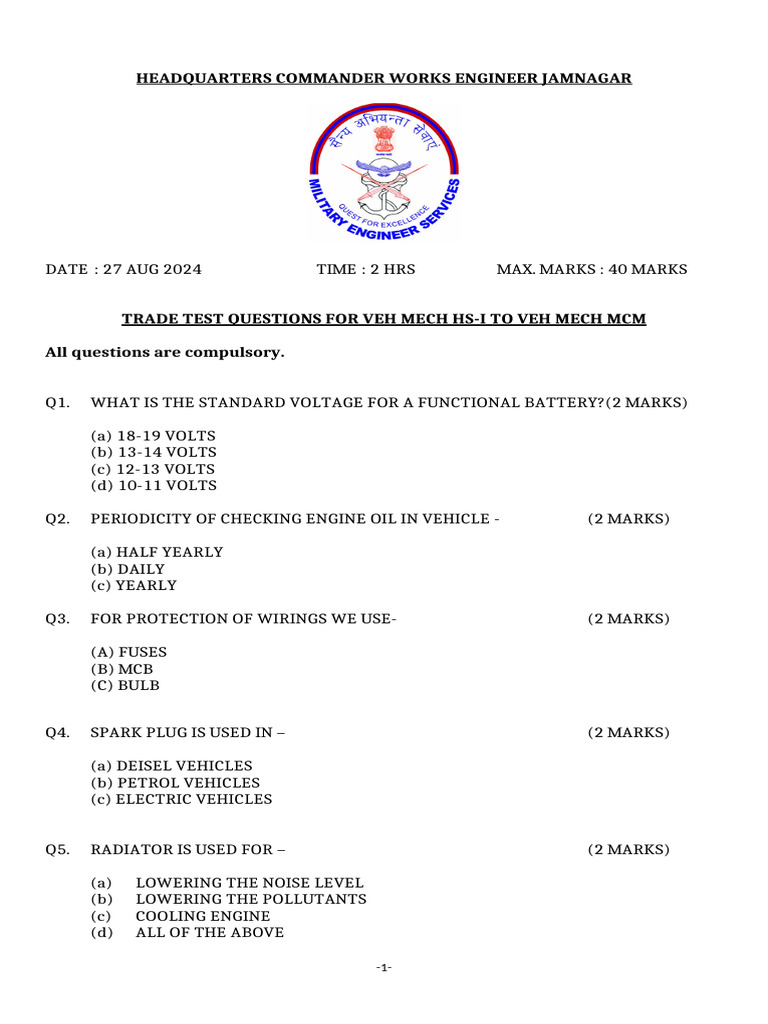 VEH MECH HS I To MCM | PDF | Vehicle Technology | Vehicles