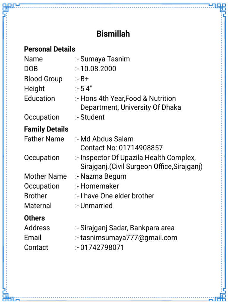 Biodata 2 | PDF