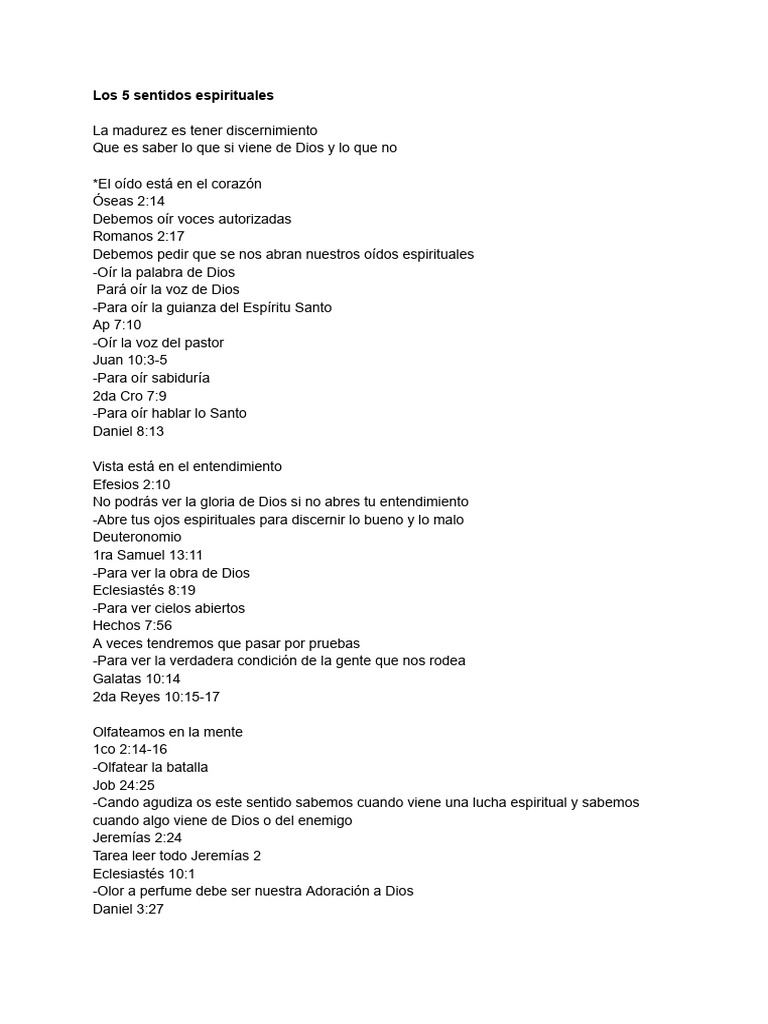 Los 5 Sentidos Espirituales-1 | PDF