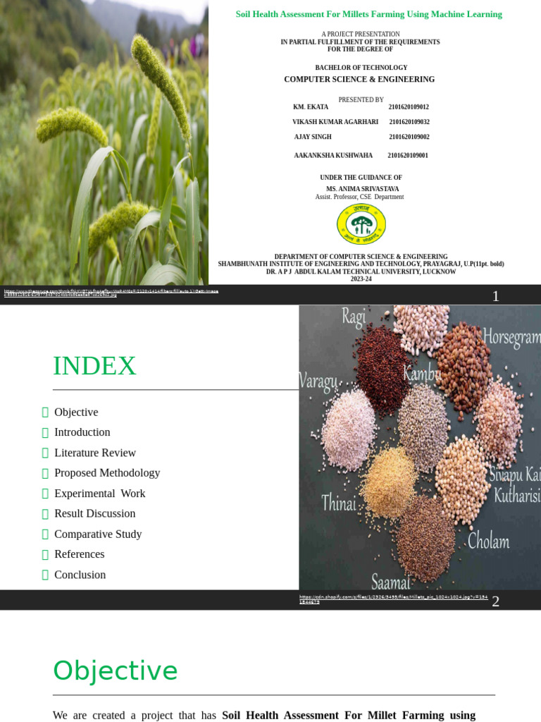 Soil Health Assessment For Millets Farming (31th May) | PDF | Support ...