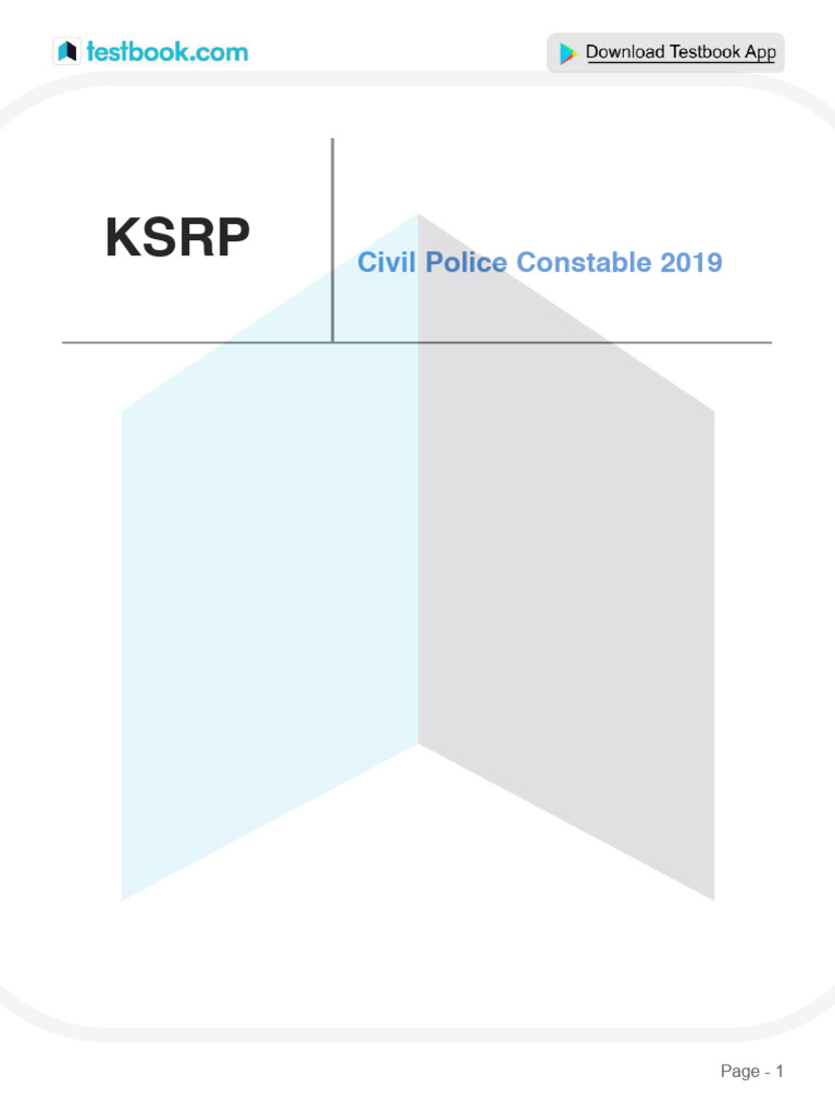 KSRP Civil Police Constable 2019 Min 6fcaa67b | PDF | Legal Action ...