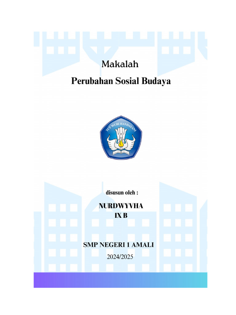 Makalah Perubahan Sosial Budaya | PDF