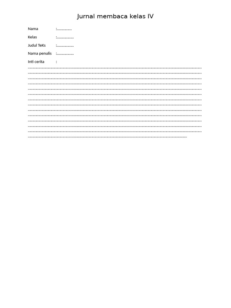 Jurnal Membaca | PDF