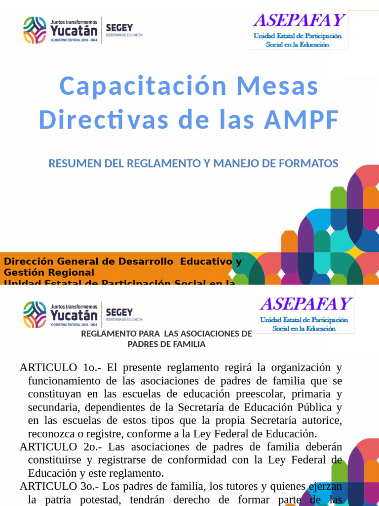 Capacitación Mesas Directivas de La AMPF 2024 2025 | PDF | Educación de ...