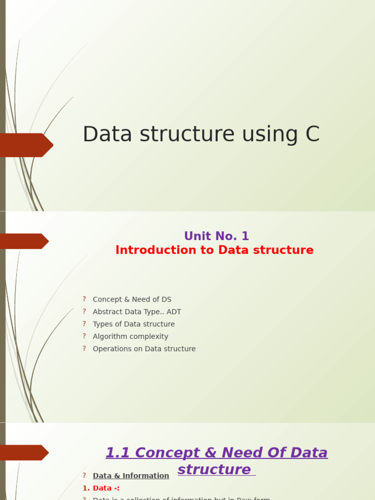 1) Introduction Need ADT | PDF | Data Structure | Data Type