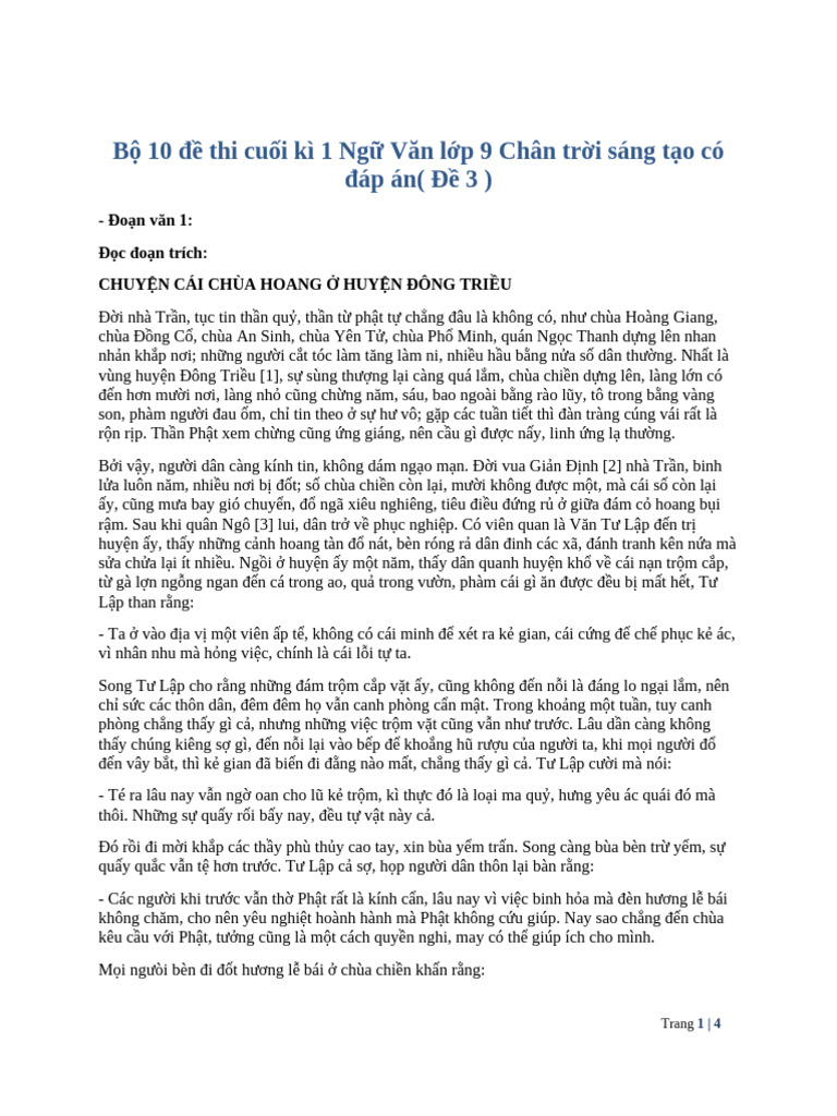 ĐỀ 3 (CTST) | PDF