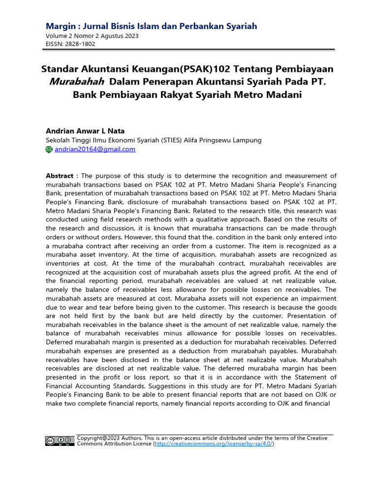 standar-akuntansi-keuangan-psak-102-tentang-pembiayaan-murabahah-dalam ...