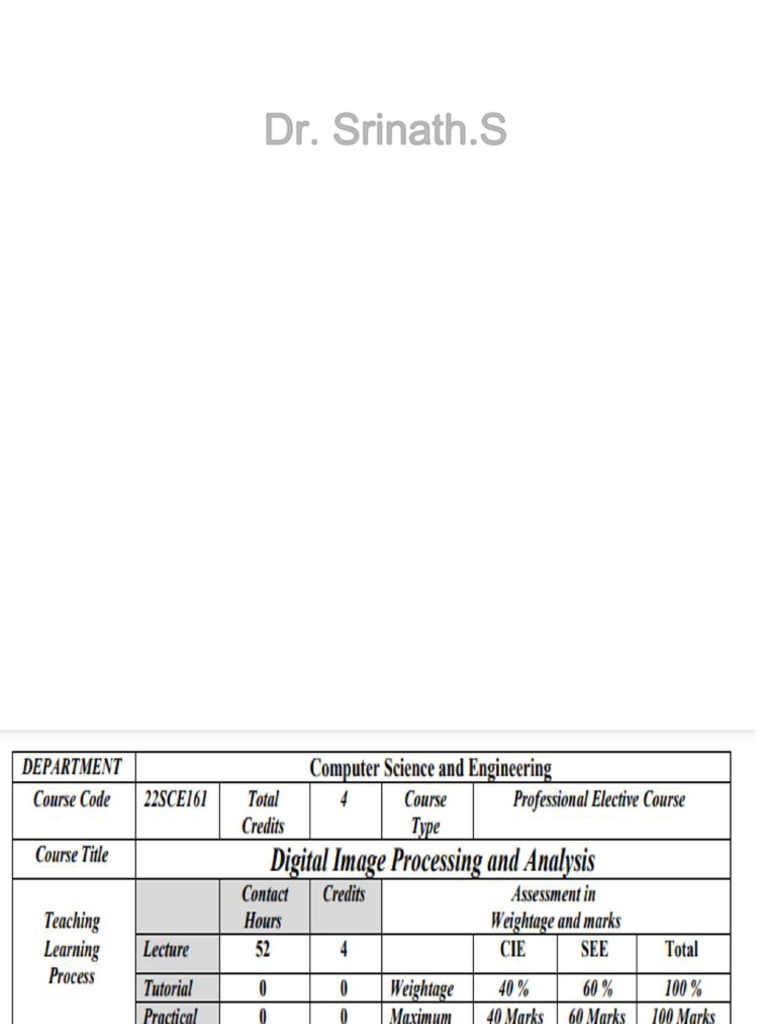 1 - UNIT DIP | PDF | Vision | Multidimensional Signal Processing