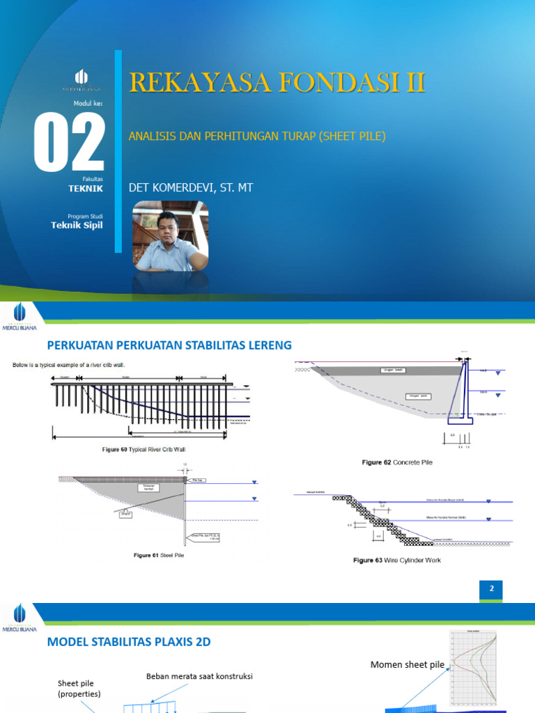 Slide - 2 Turap Kantilever Pada Lapisan Pasir | PDF