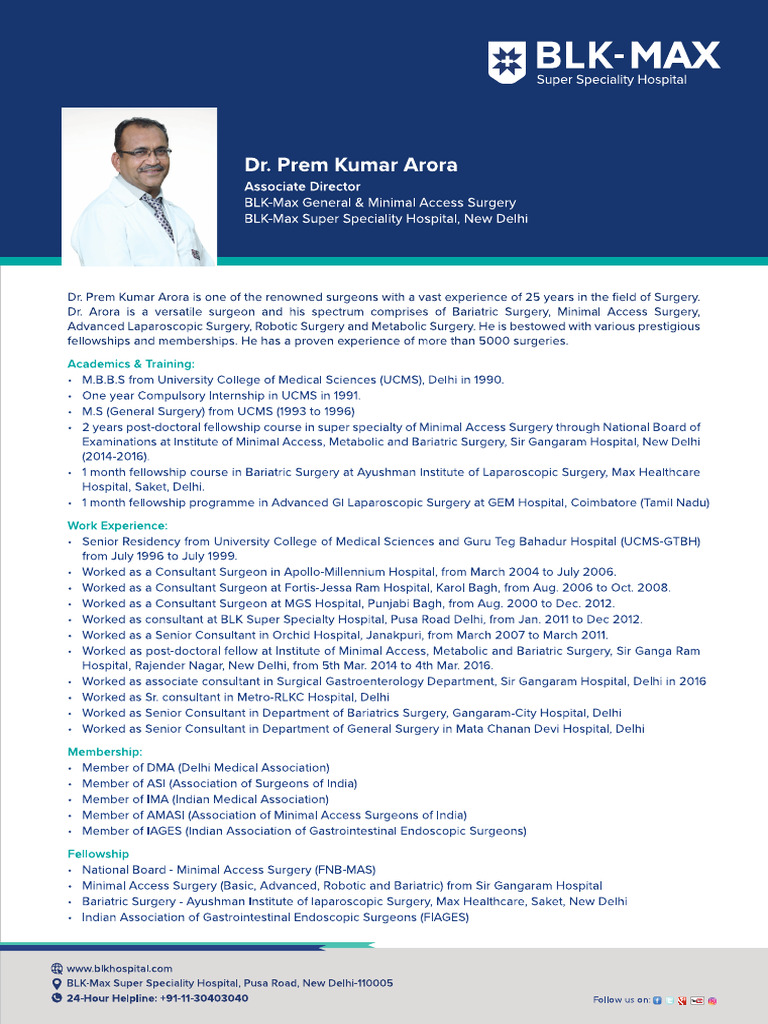 Dr. Prem Kumar Arora | PDF