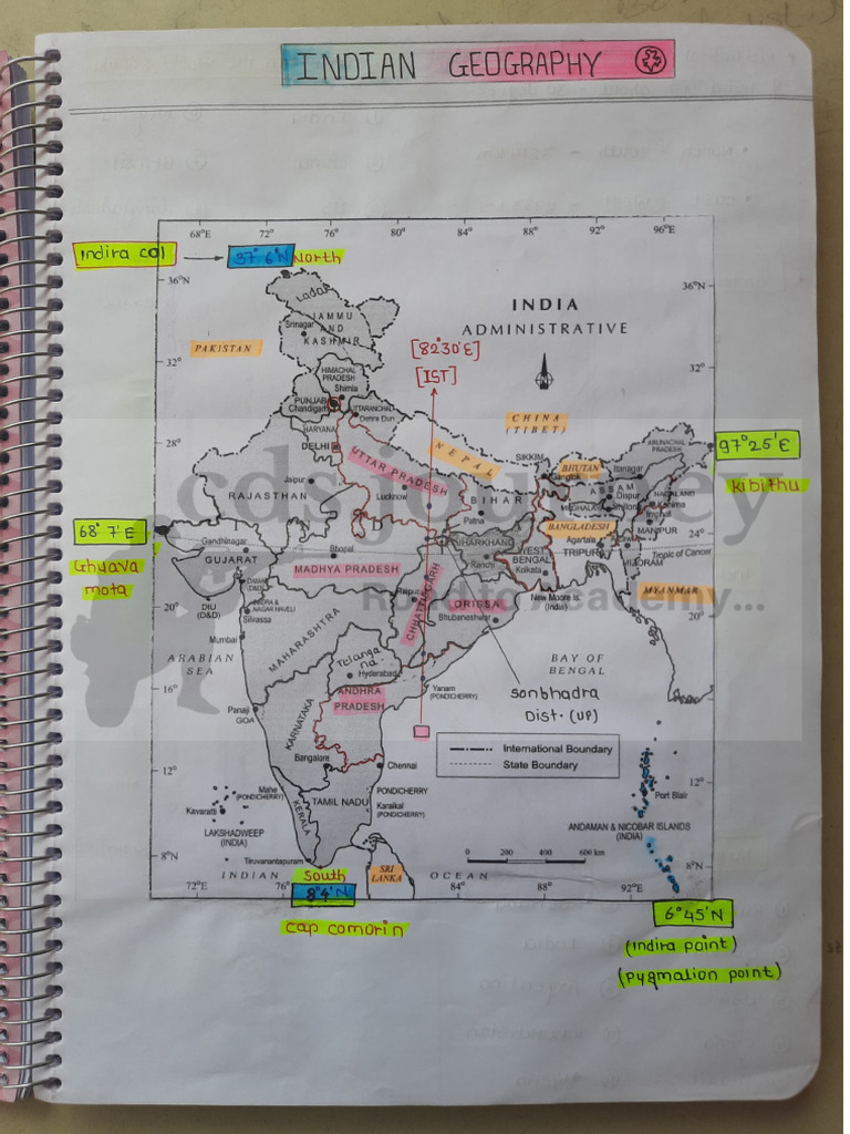 Indian Geography Class Notes | PDF
