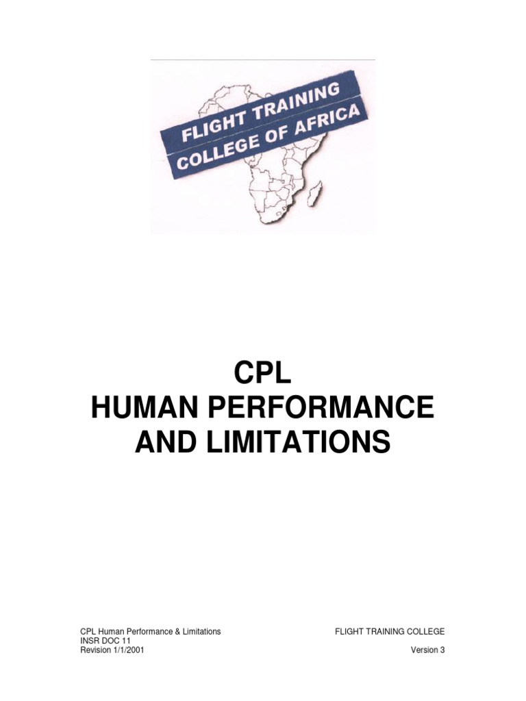CPL Human Performance and Limitations | PDF | Respiratory System | Lung