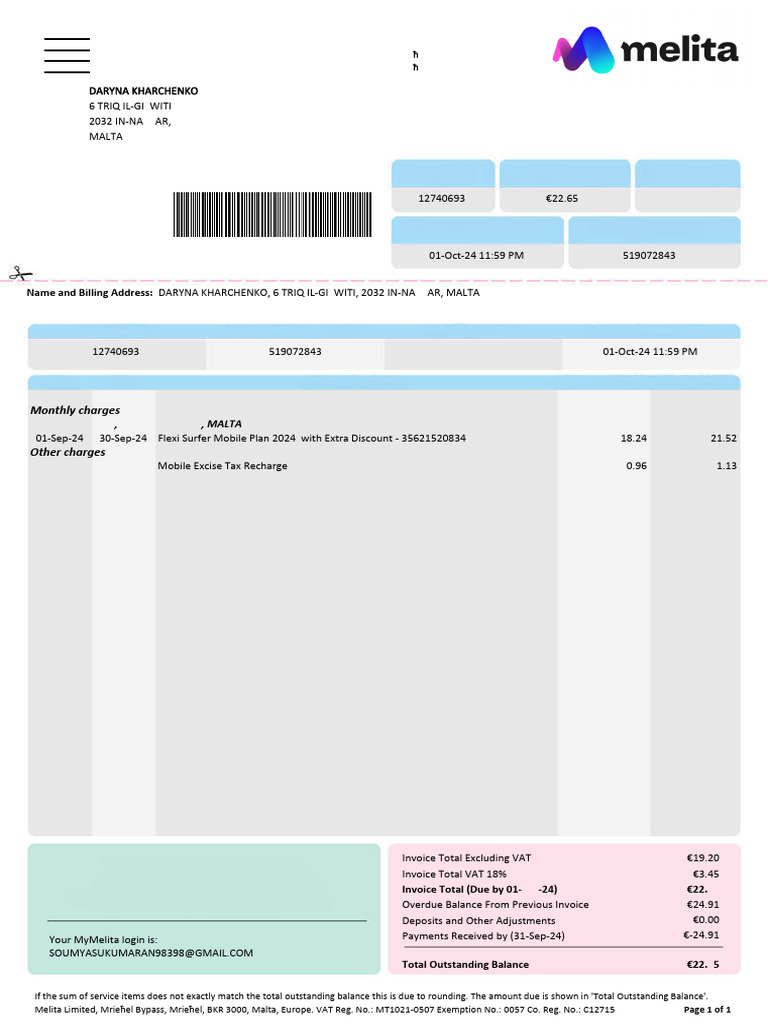 Invoice 2024 10 27 07 28 | PDF | Value Added Tax | Invoice