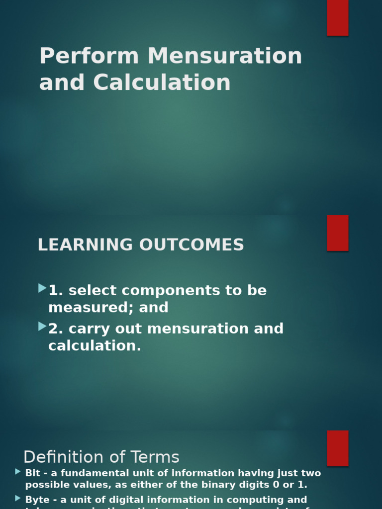 pERFORM MENsurATION | PDF