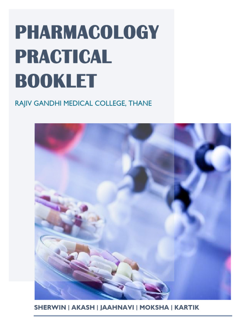Pharmacology Practical Booklet - RGMC | PDF | Injection (Medicine ...