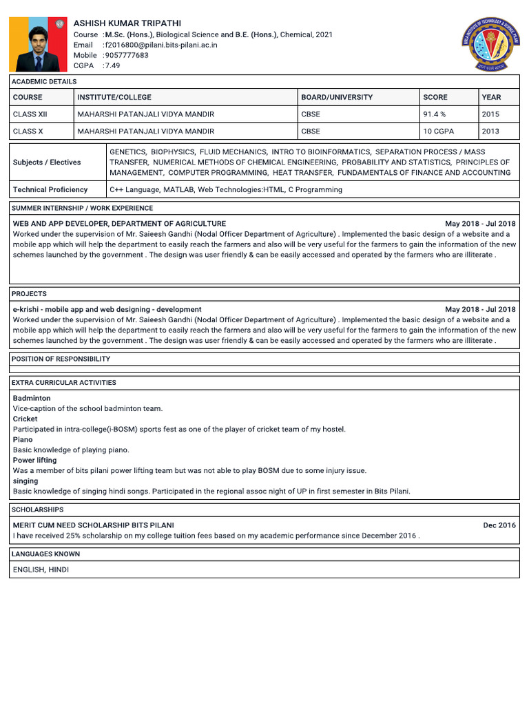 Ashish Tripathi | PDF