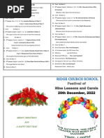 Christmas Carol Service Program | PDF | Christian Worship And Liturgy