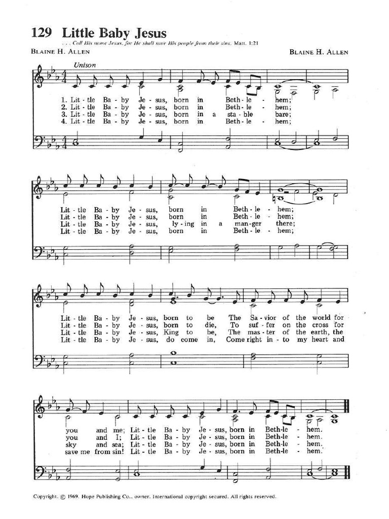 Little Baby Jesus | PDF