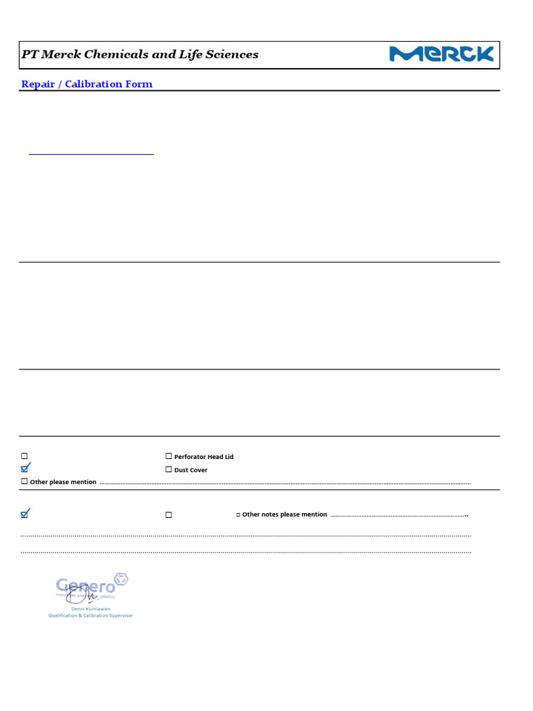 Repair and Calibration Request Form MAS 100-NT 2024 QC | PDF