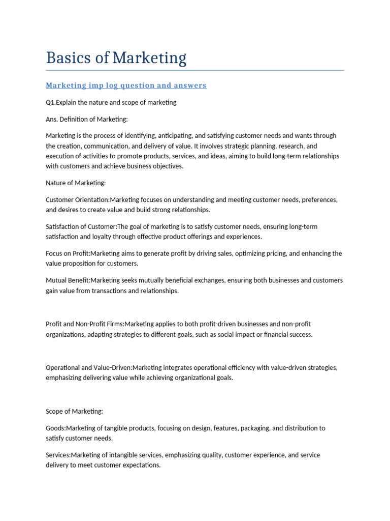 All imp | PDF | Marketing | Pricing