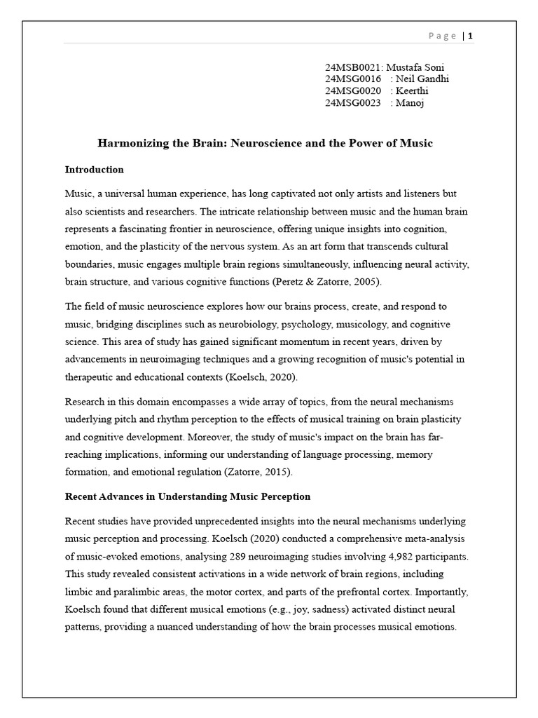 24MSG0023 - Review of Literature and References | PDF | Neuroscience ...