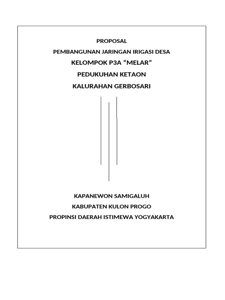 Proposal P3A DI MELAR | PDF