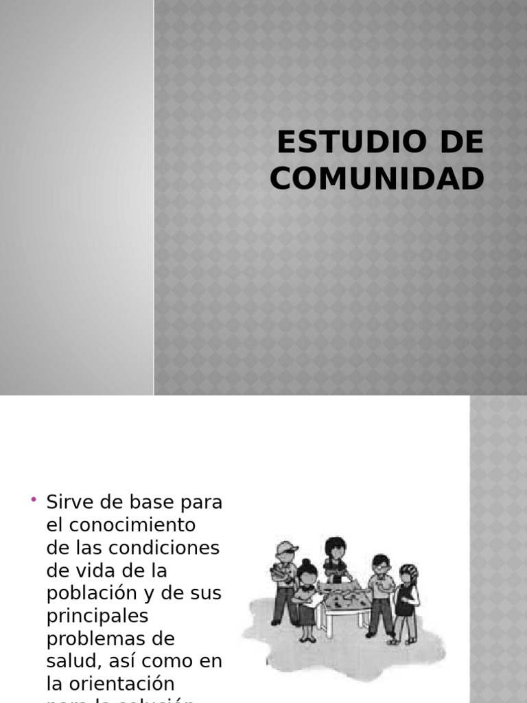 Estudio Integral de Comunidad y Salud | PDF