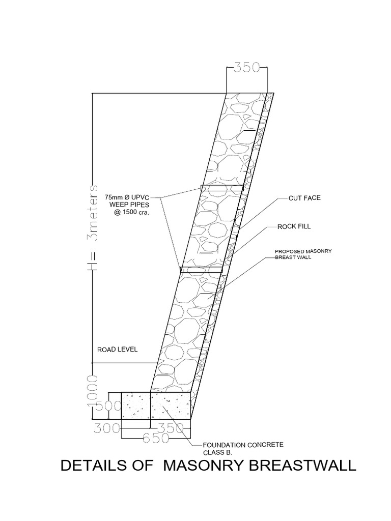3meters Stone Masonry Details | PDF