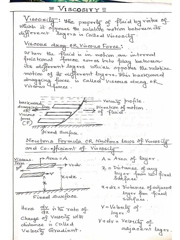 Viscosity Physics Pdf
