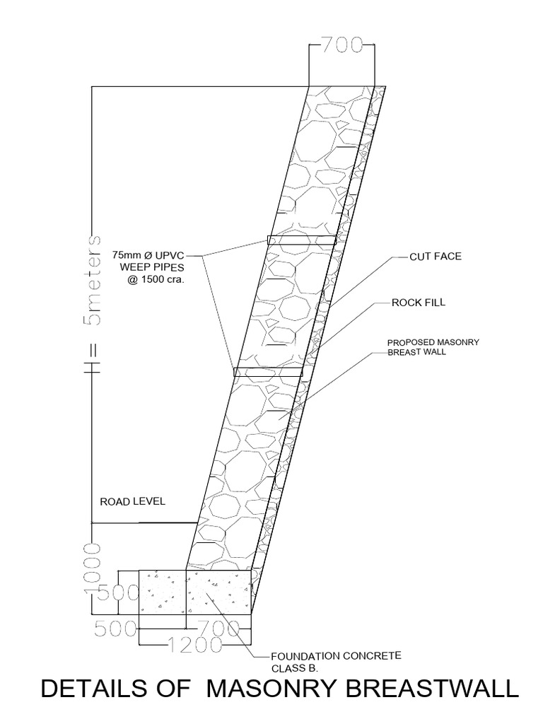 5meters Stone Masonry Details | PDF