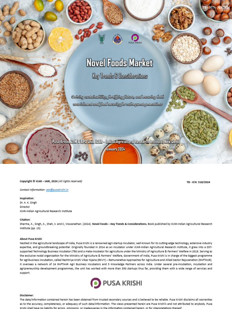Novel Foods - Jan 2024 - Final | PDF | Meat | Foods