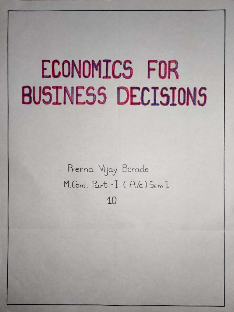 Prerna Borade. 10. Eco Assignment | PDF