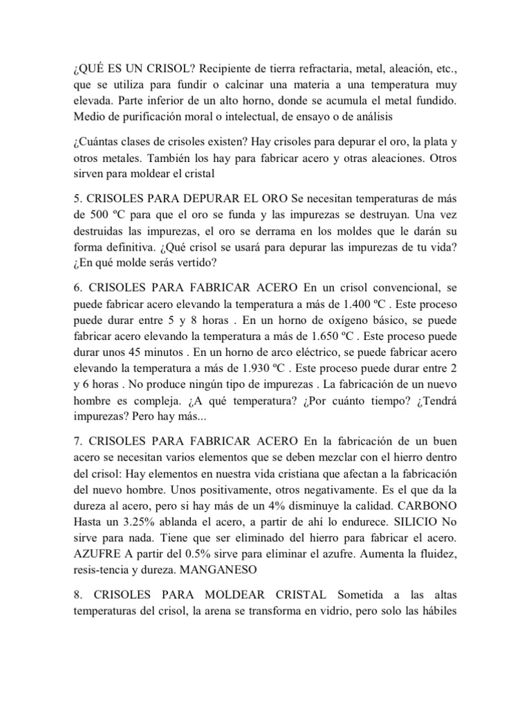 QUÉ ES UN CRISOL