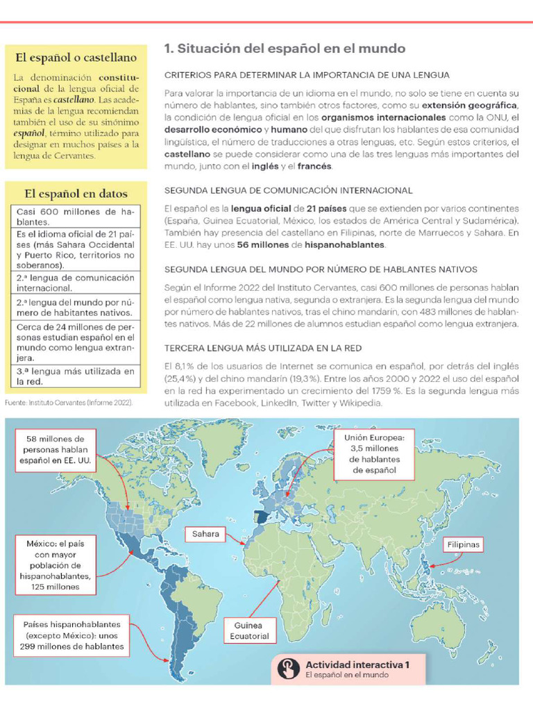 El Español en El Mundo | PDF