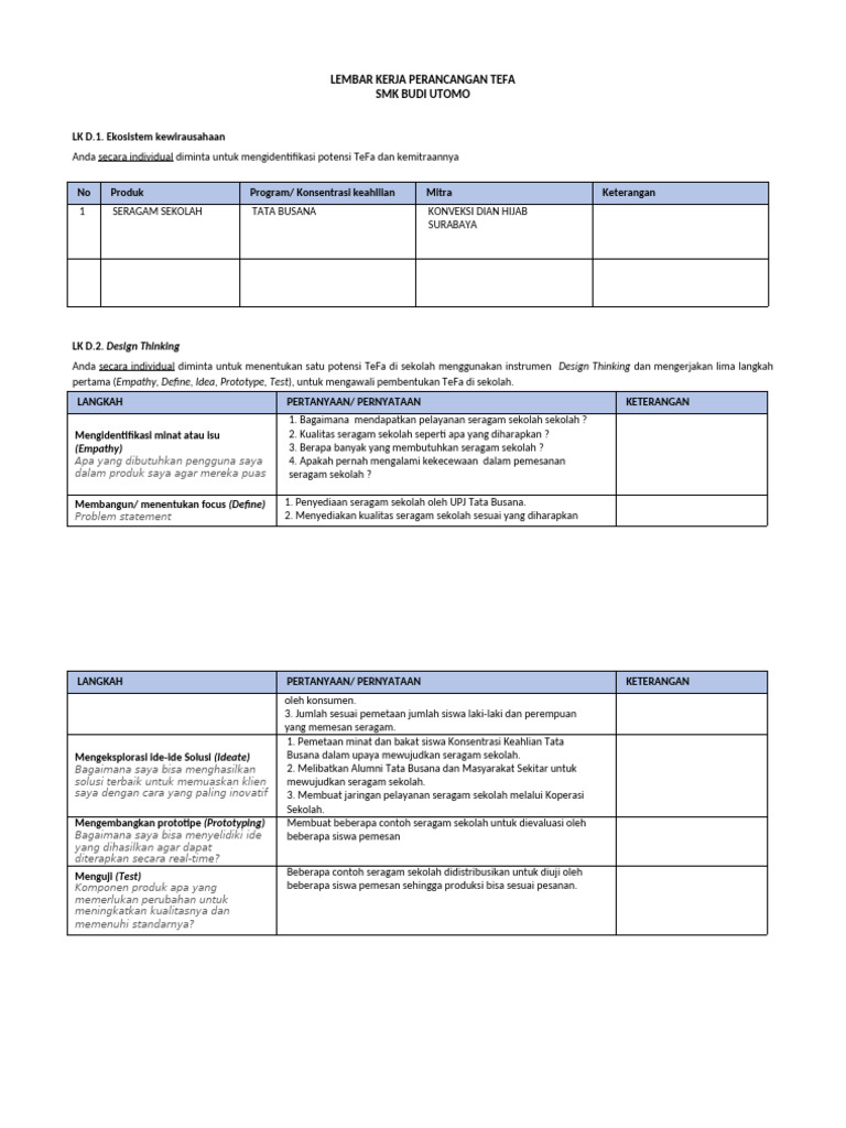 LK - DT Dan BMC - PARWATA - SMK BUDI UTOMO | PDF