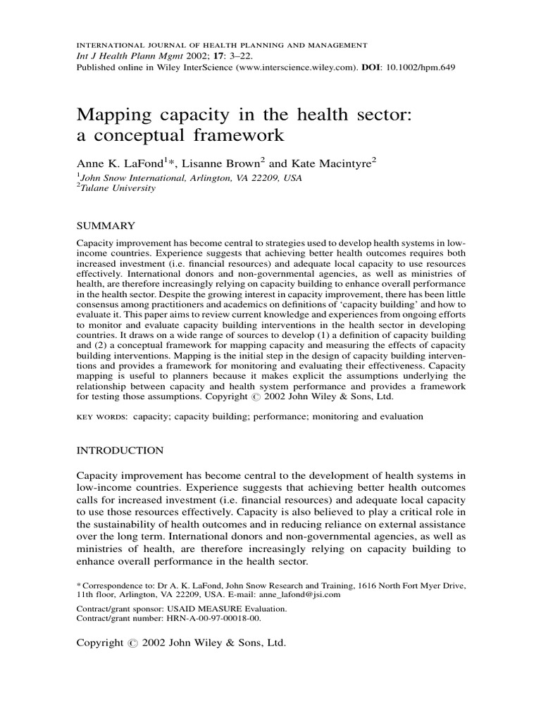Capacity Mapping | PDF | Capacity Building | System