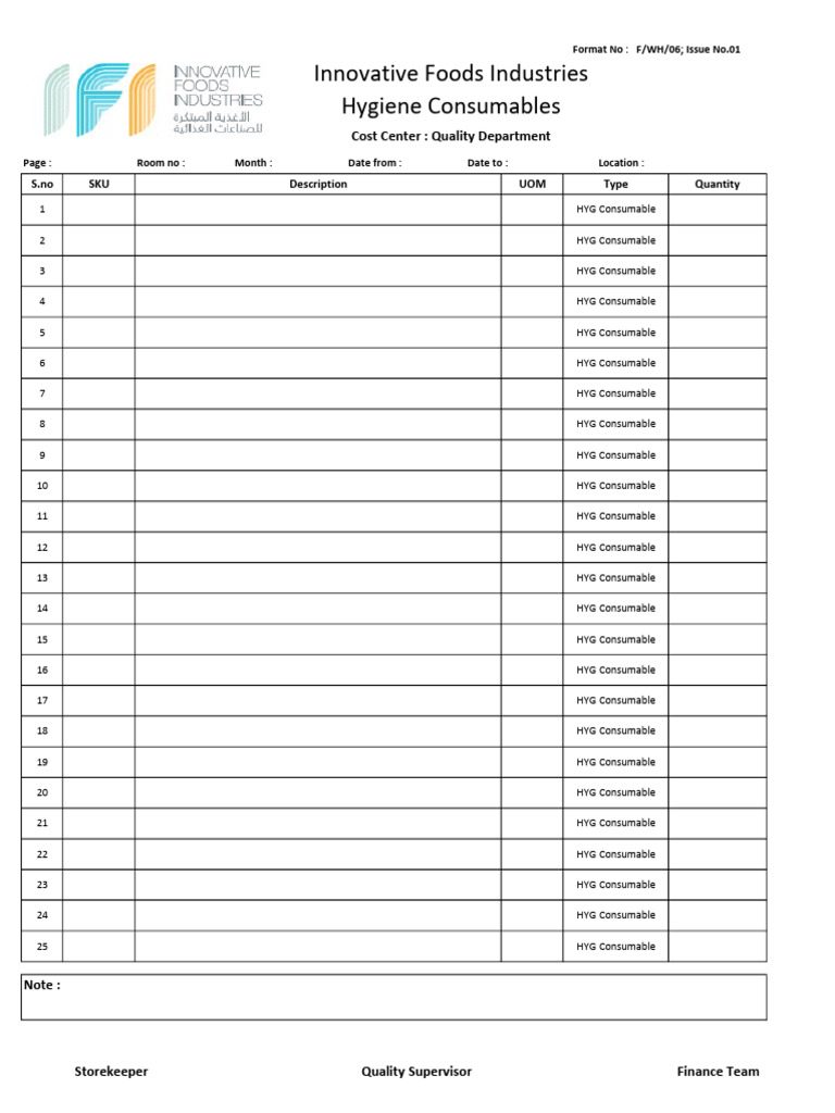 Hygiene Consumables | PDF
