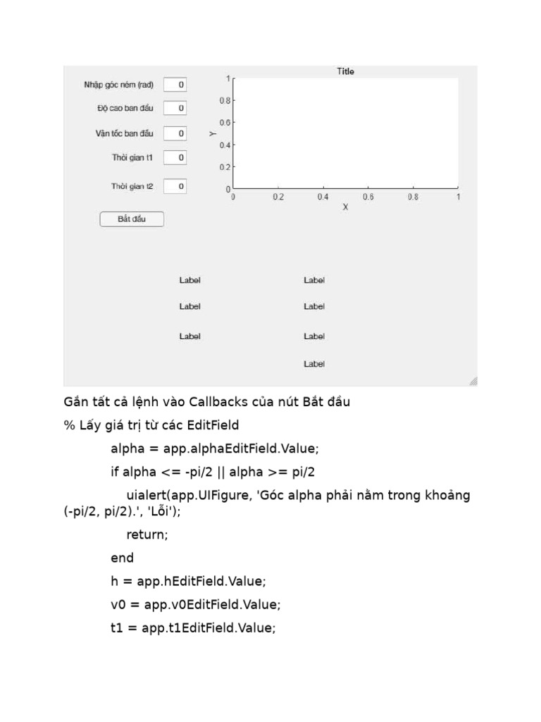 Gắn tất cả lệnh vào Callbacks của nút Bắt đầu | PDF