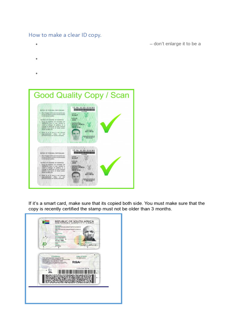 How to Make a Clear ID Copy | PDF