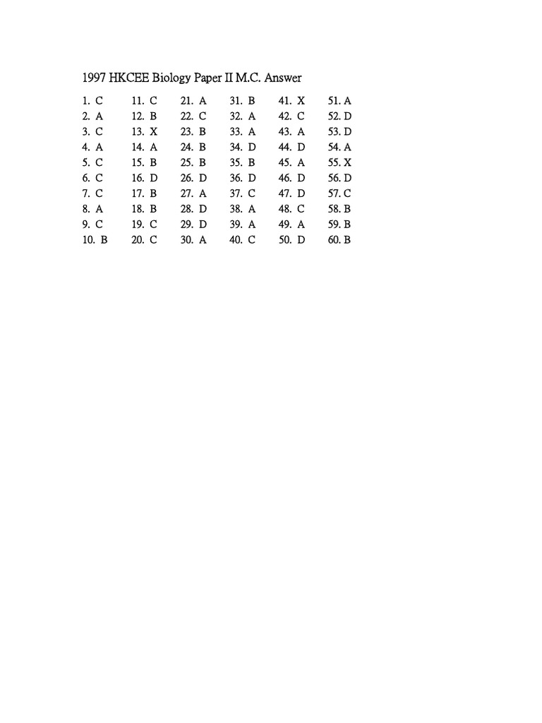 CE Biology 1997 Paper2 (ANS) | PDF