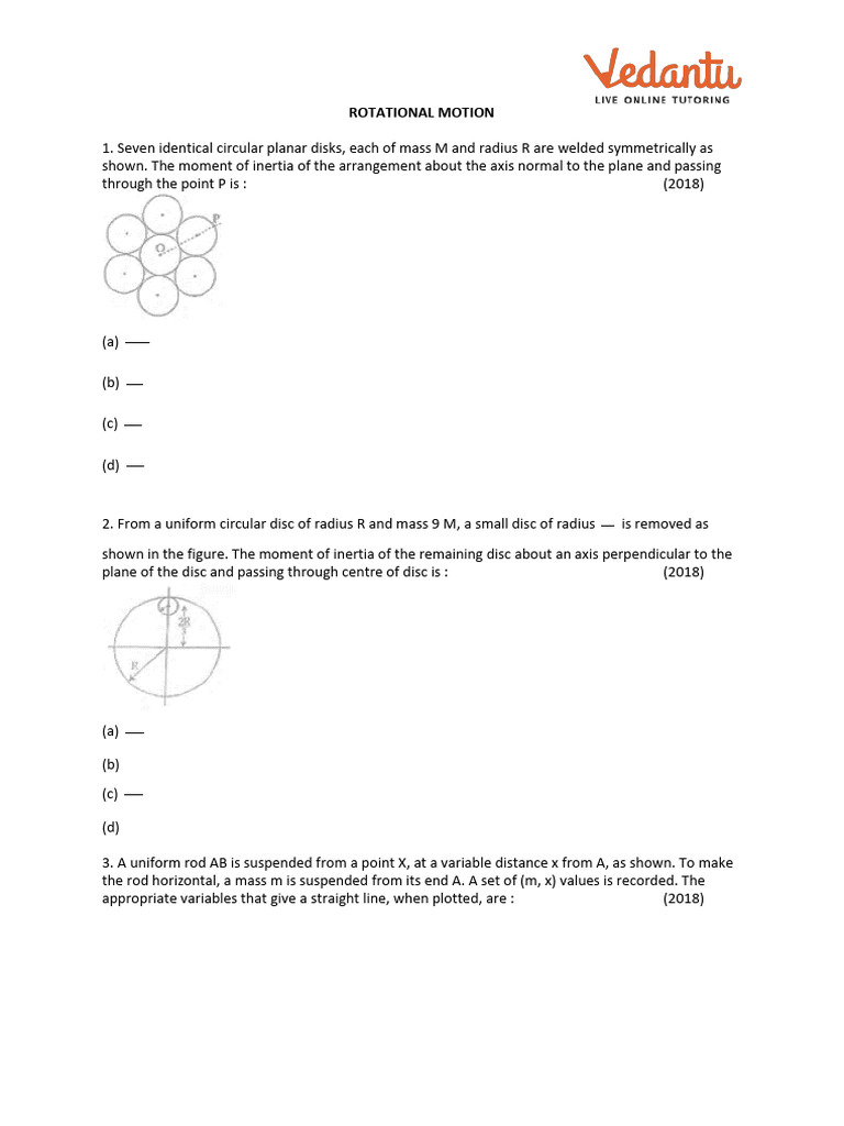 JEE - Physics - Rotational Motion | PDF | Rotation Around A Fixed Axis ...